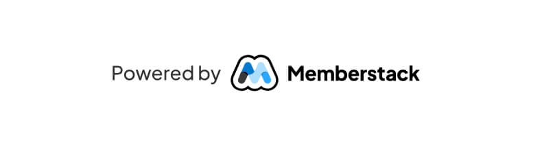 Powered by Memberstack - White | Free Webflow Component
